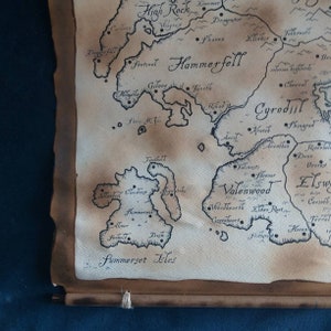 Handmade Scrolls, Map of Tamriel, Handmade Map of Elder Scrolls - Etsy