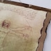 Vitruvian Man Handmade Scrolls by Leonardo Da Vinci. Wall Home Decor ...