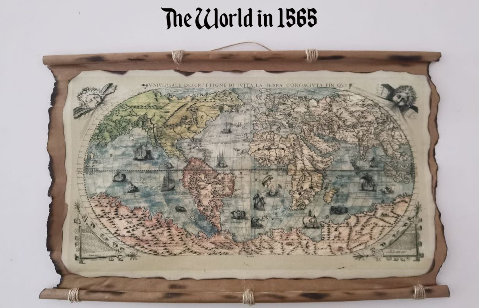The World in 1565 Vintage Old World Map 1565 Old Map Antique | Etsy
