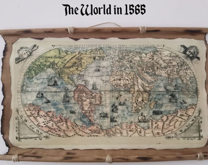 The World in 1565 Vintage Old World Map 1565 Old Map Antique | Etsy