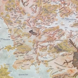 Map of Faerun, Handmade Scroll, Forgotten Realms Map, Dungeons and ...