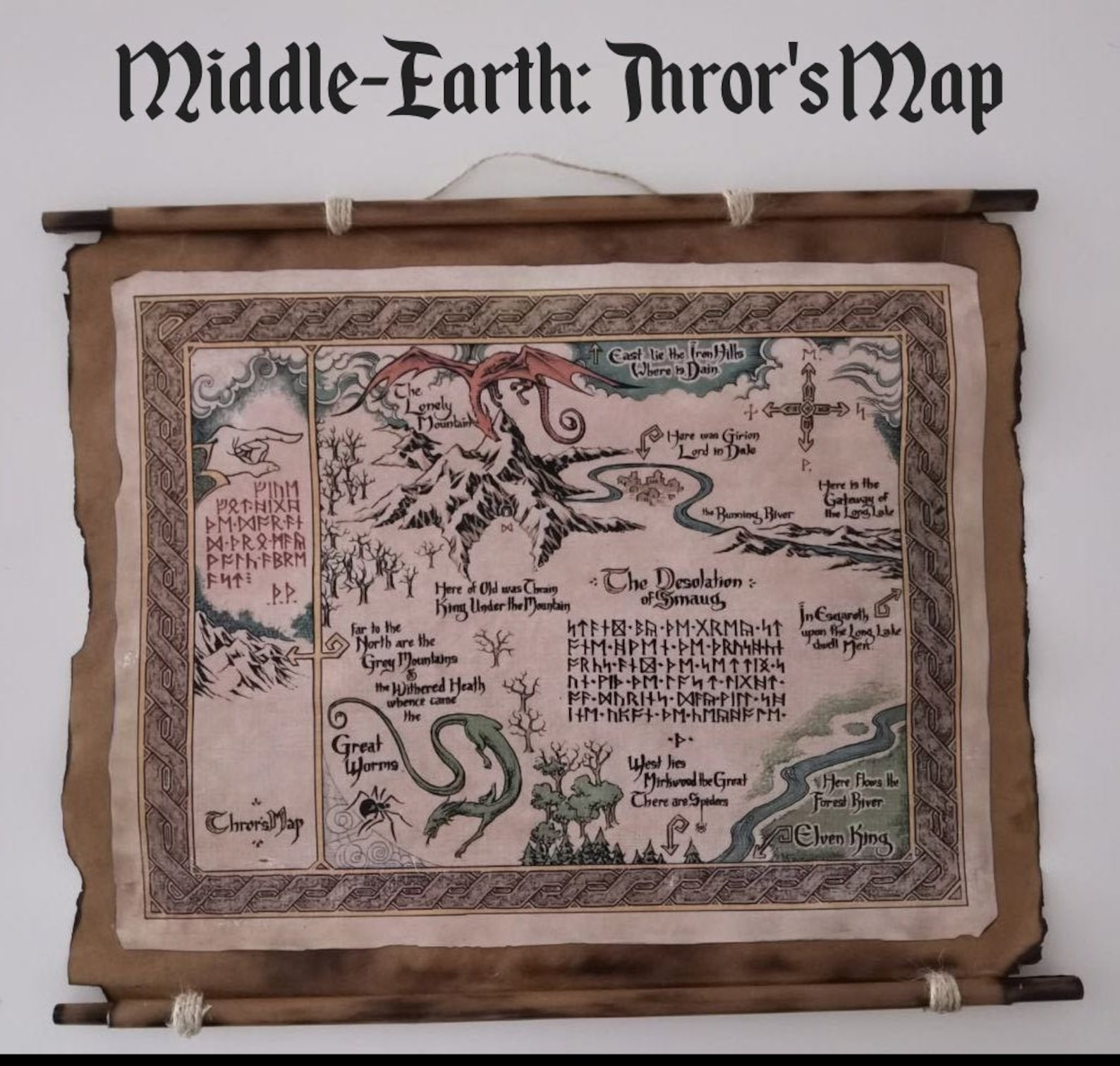 The Medieval in Middle Earth: Thror's Map Handmade Scrolls - Etsy