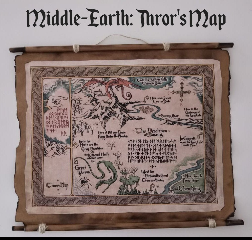 The Medieval in Middle Earth: Thror's Map Handmade Scrolls - Etsy Canada