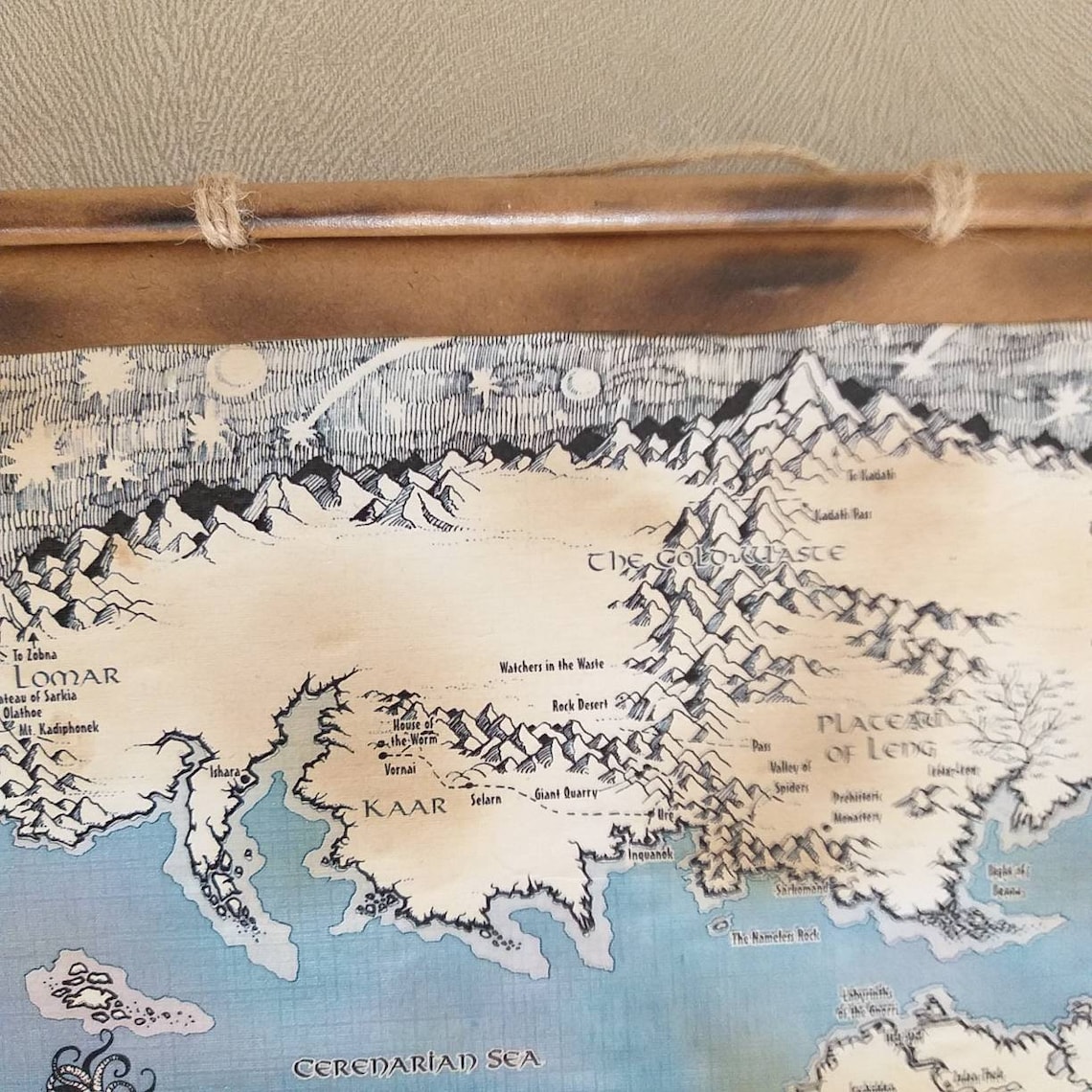 HP Lovecraft Map of the Dreamlands Handmade Scroll Fantasy - Etsy