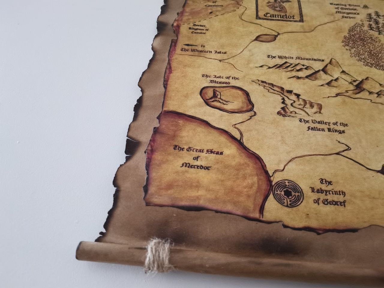 Camelot Map Kingdoms of Camelot Handmade Scrolls Map of - Etsy