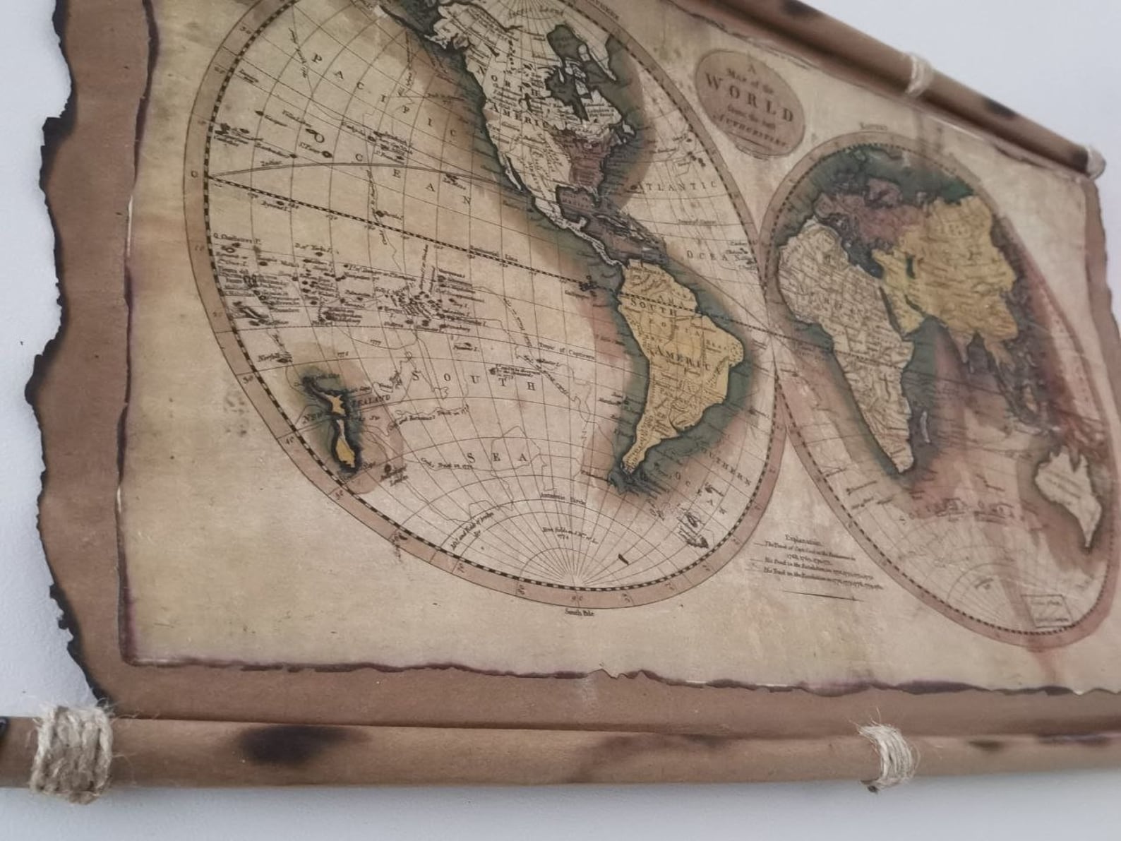 Old World Map Historical World Map Scroll Handmade Scroll - Etsy