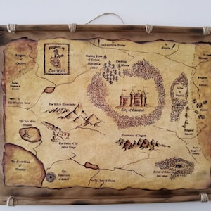 Camelot Map,kingdom of Camelot, Handmade Scrolls, Map of King Arthur's ...