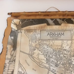 H. P. Lovecraft's Fictional Town of Arkam Map. Lovecraftion Horror ...