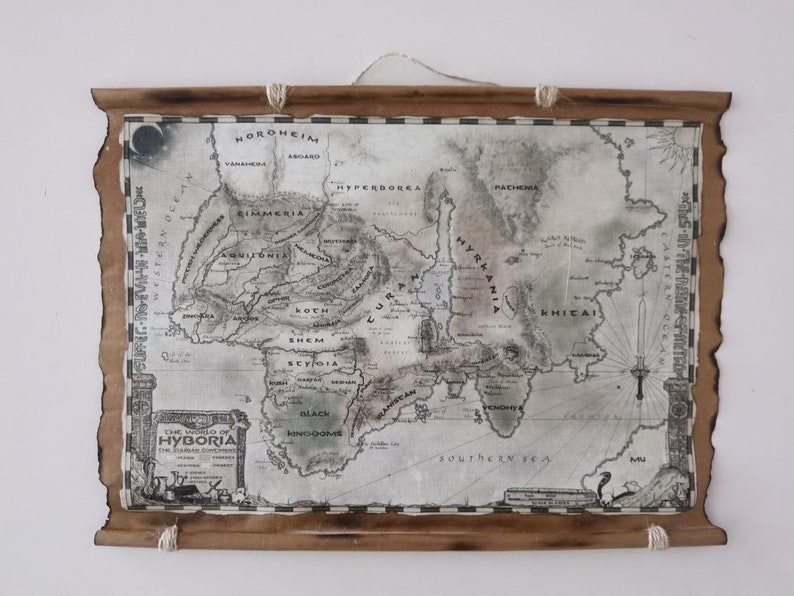 The World of Hyboria - Conan | Fantasy World Map, Conan the Barbarian ...