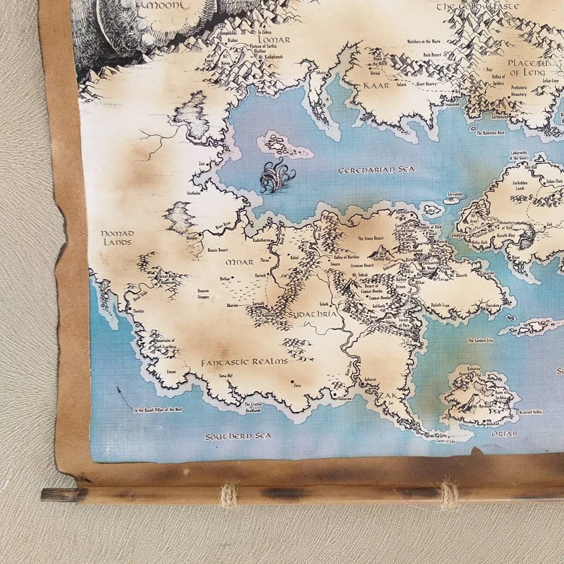 HP Lovecraft Map of the Dreamlands Handmade Scroll Fantasy - Etsy