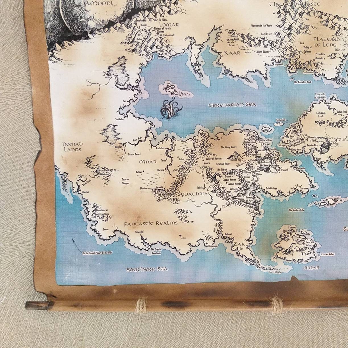 HP Lovecraft Map of The Dreamlands Handmade Scroll Fantasy | Etsy