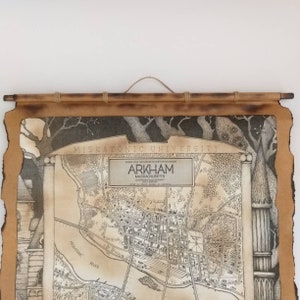 H. P. Lovecraft's Fictional Town of Arkam Map. Lovecraftion Horror ...