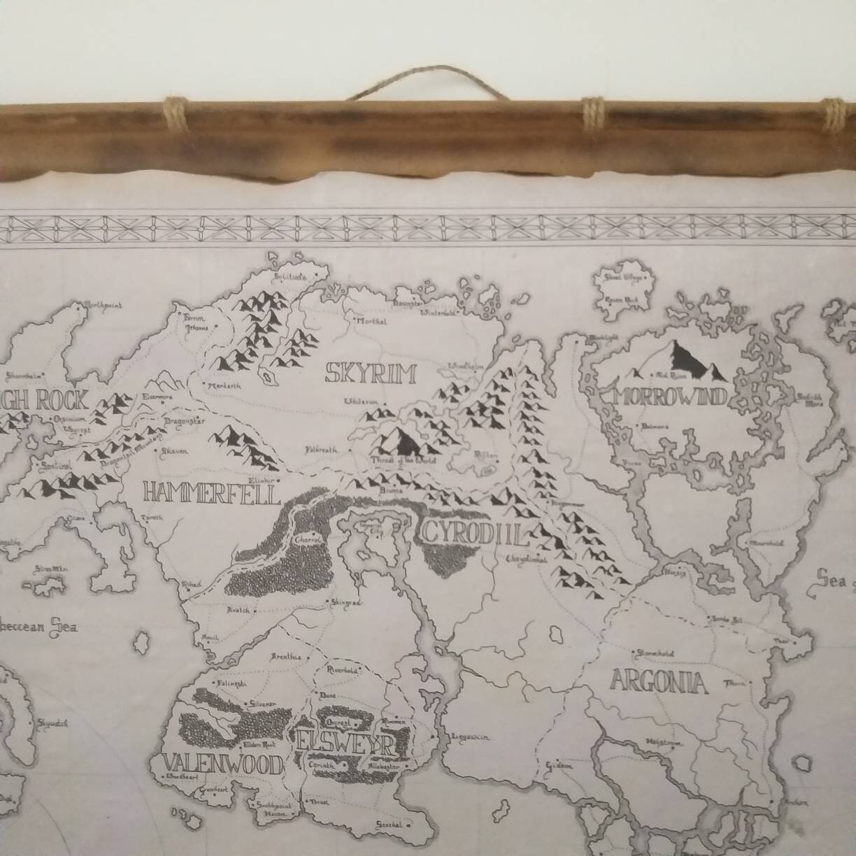 Map of Tamriel Skyrim Map Elder Scrolls Fantasy Map - Etsy Canada