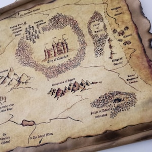 Camelot Map,kingdom of Camelot, Handmade Scrolls, Map of King Arthur's ...