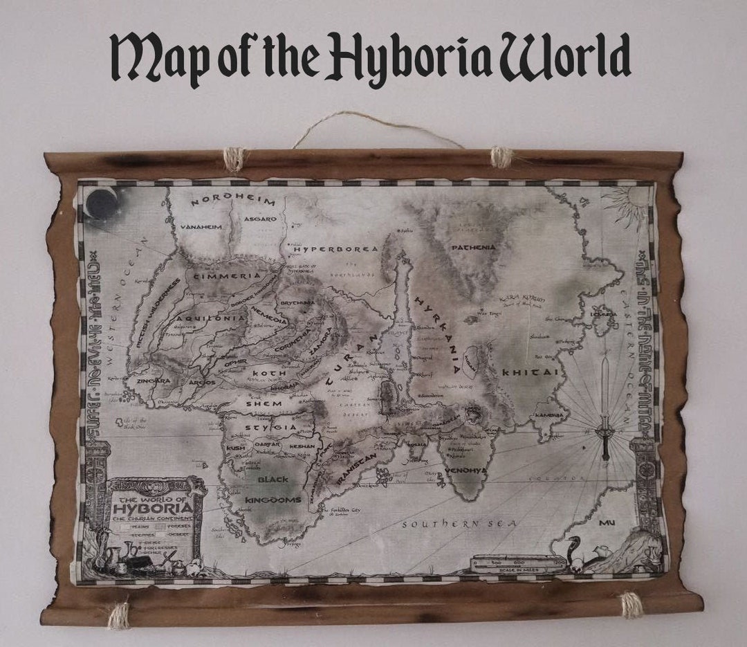 The World of Hyboria - Conan | Fantasy World Map, Conan the Barbarian ...