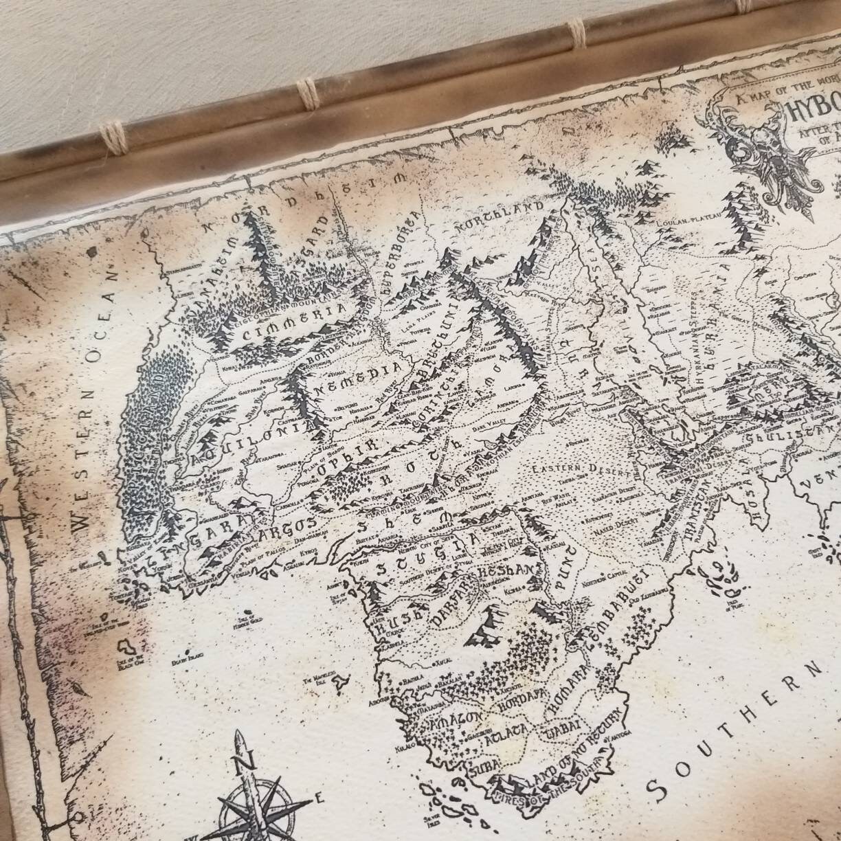 Hyboria Map and Conan the Barbarian Scroll Poster, the Namedian ...