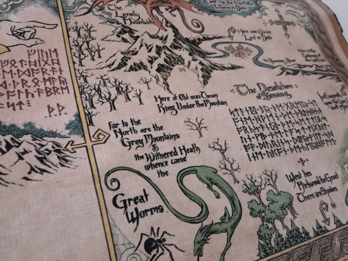 The Medieval in Middle Earth: Thror's Map Handmade Scrolls - Etsy Canada