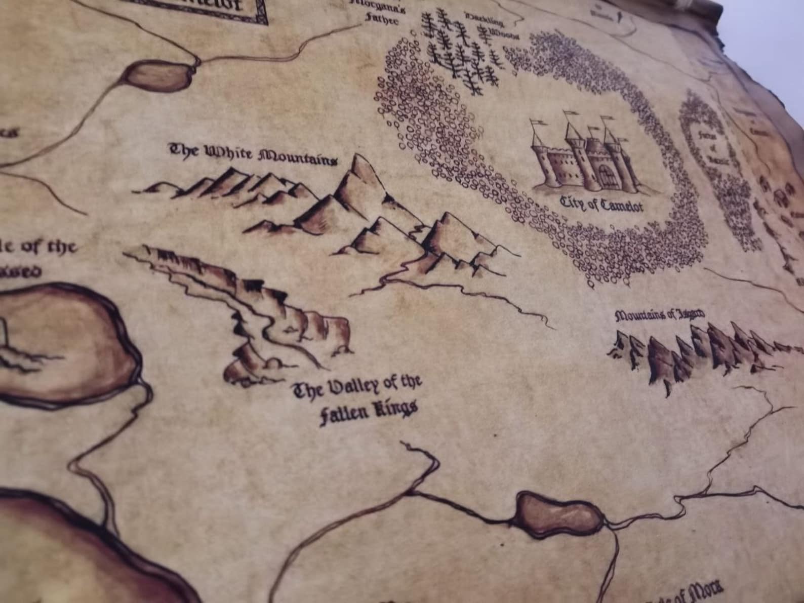 Camelot Map Kingdoms of Camelot Handmade Scrolls Map of - Etsy