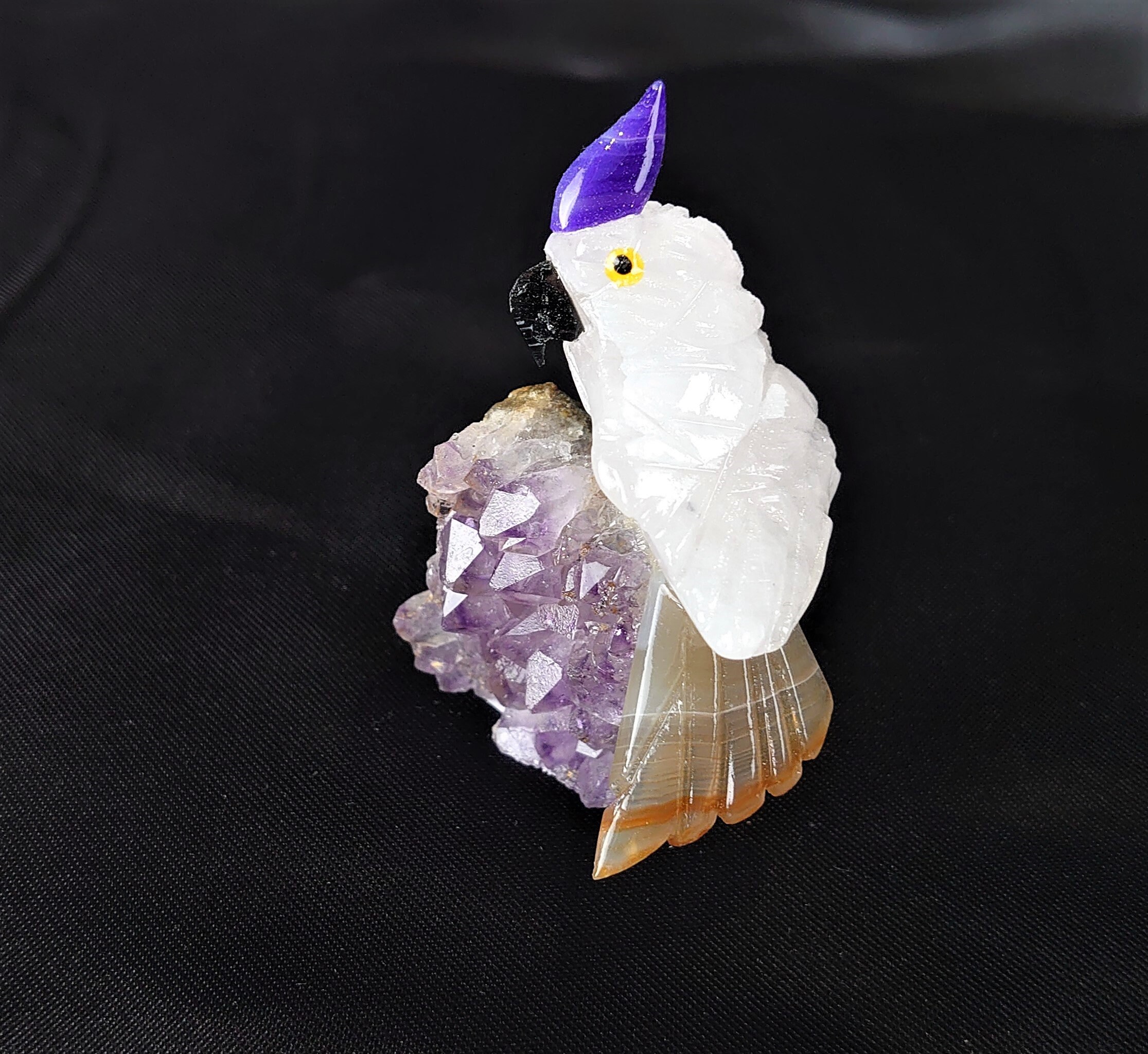 Gemstone Bird Sculpture in Coloured Crystal From Brazil - Etsy