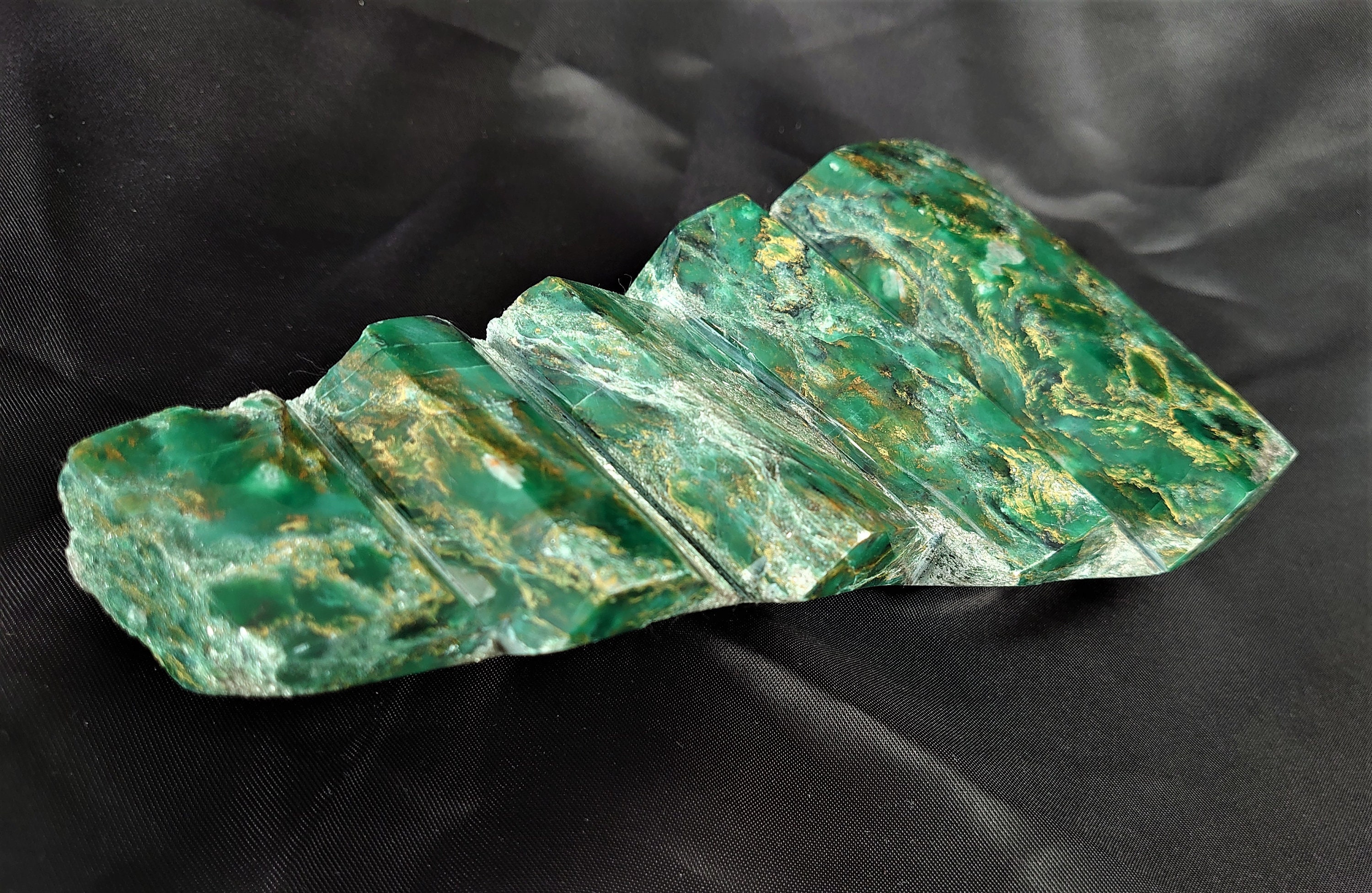 Jadeite, Polished From Brazil, Large, Lustrous Green Gold With ...
