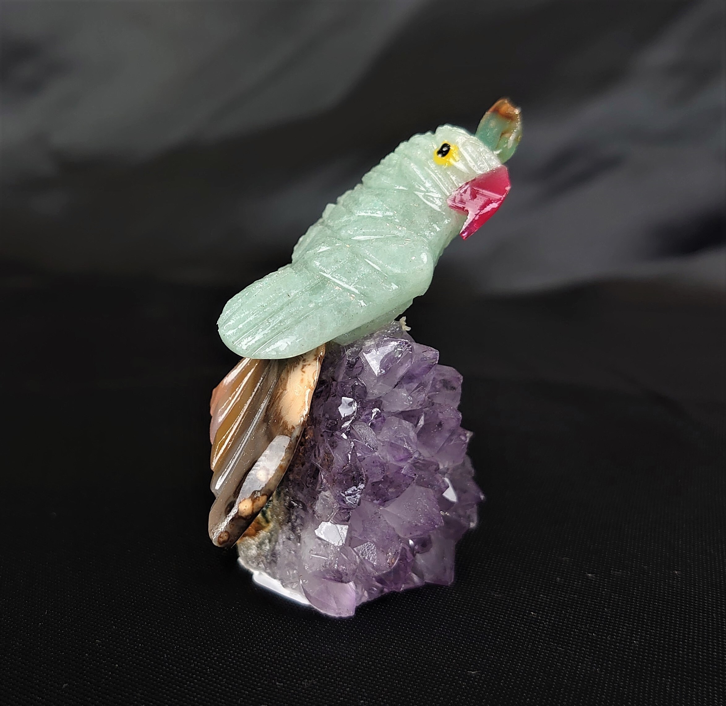 Gemstone Bird Sculpture in Coloured Crystal From Brazil - Etsy Australia