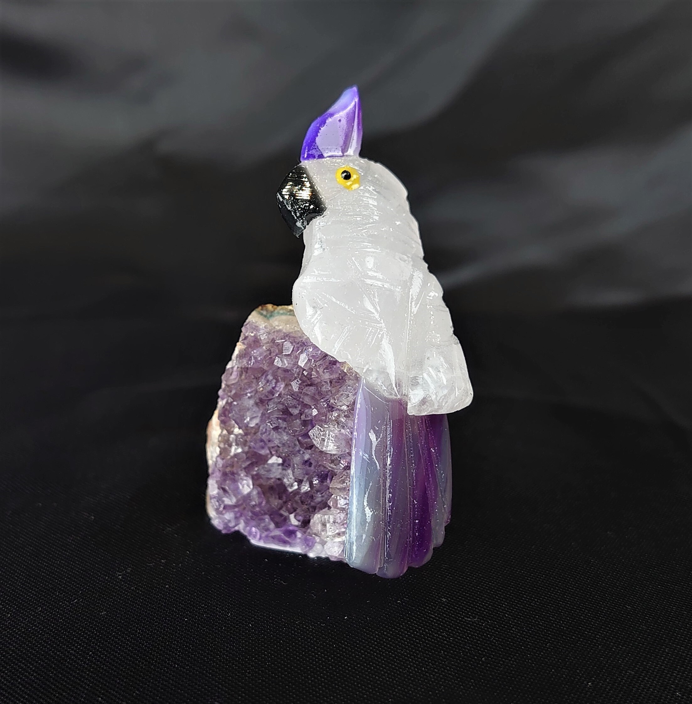 Gemstone Bird Sculpture in Coloured Crystal From Brazil - Etsy Australia