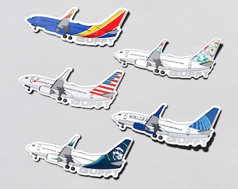 American 737 Sticker Decal - Etsy