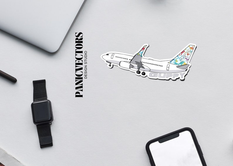 2+ Pack Guppy Boeing 737 Aviation Glossy Vinyl Sticker | Decal | B737 ...