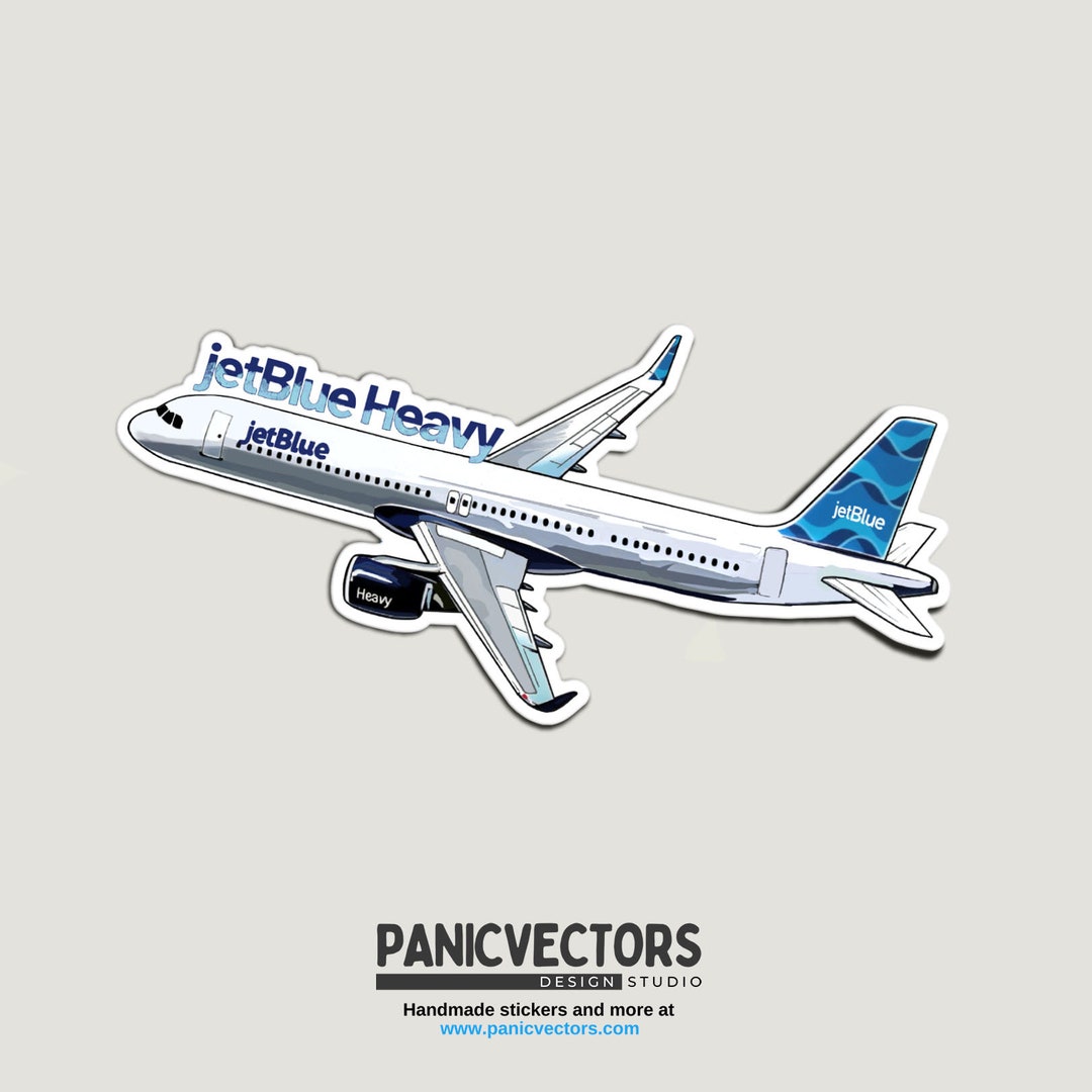 Jetblue Heavy Airbus A321 XLR Vinyl Sticker Glossy Vinyl Sticker Water ...