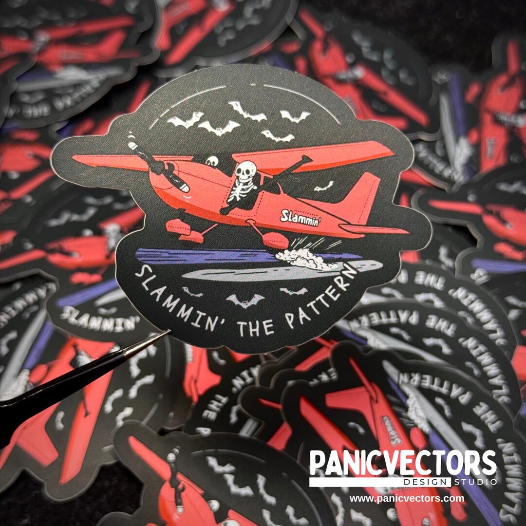 2+ Pack Slammin' the Pattern With a CFI Halloween Aviation Matte Mirror ...