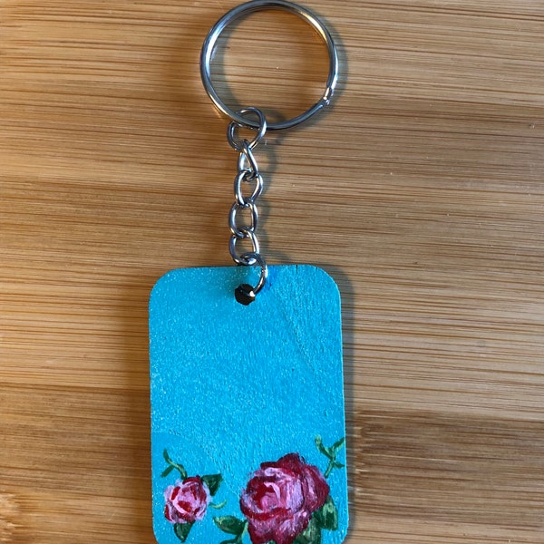 Wooden Painted Keychains - Etsy
