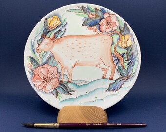Pottery Cow Plate - Etsy