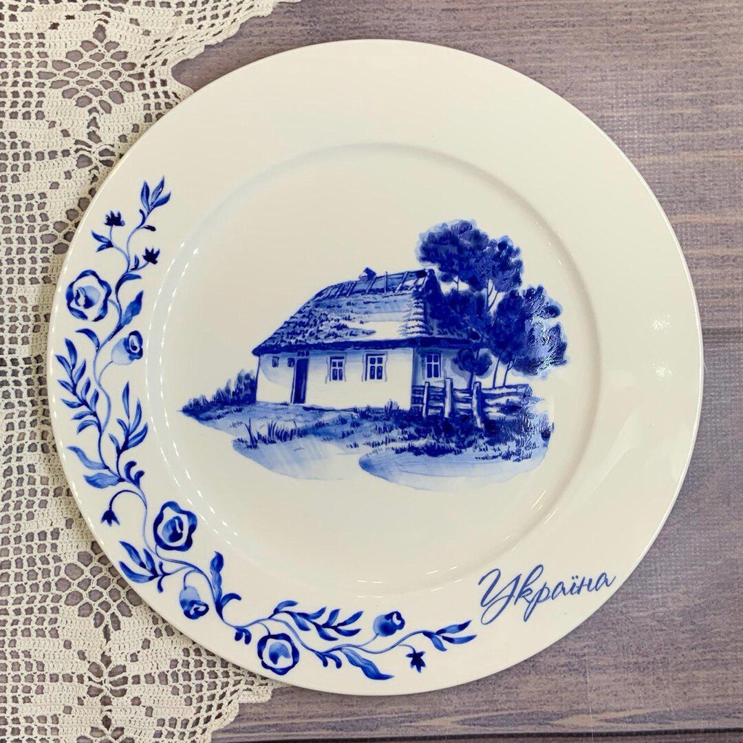 Ukrainian Cottage 3/dinner Plate - Etsy