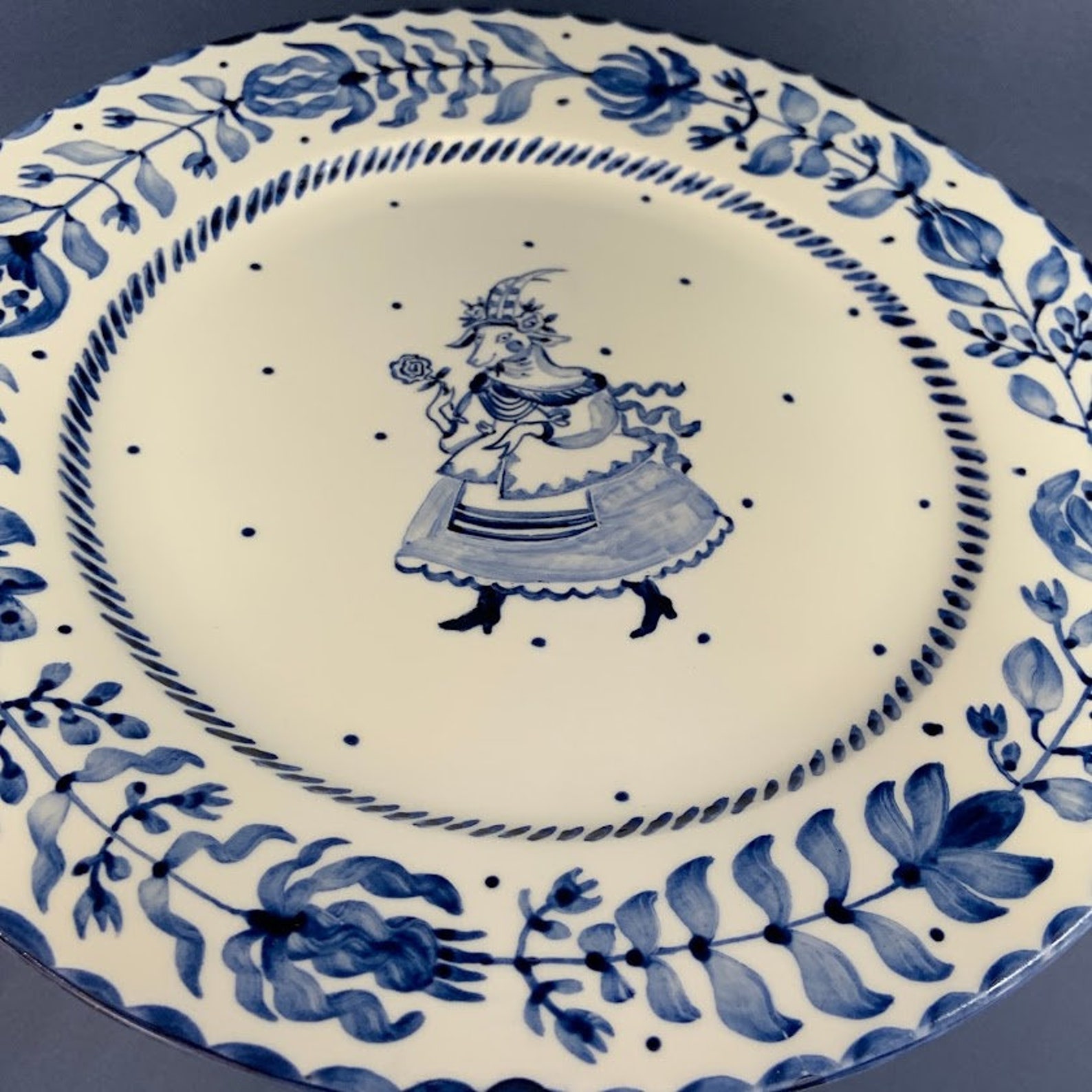 Painted Goat Plate/ Handpainted Dinner Plate - Etsy