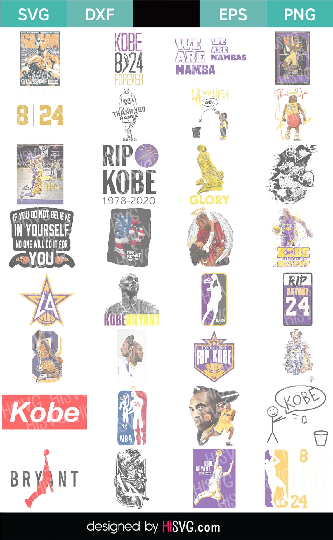 Postwall Mamba Mentality SVG Bundle Svg ALL Files Bundle - Etsy