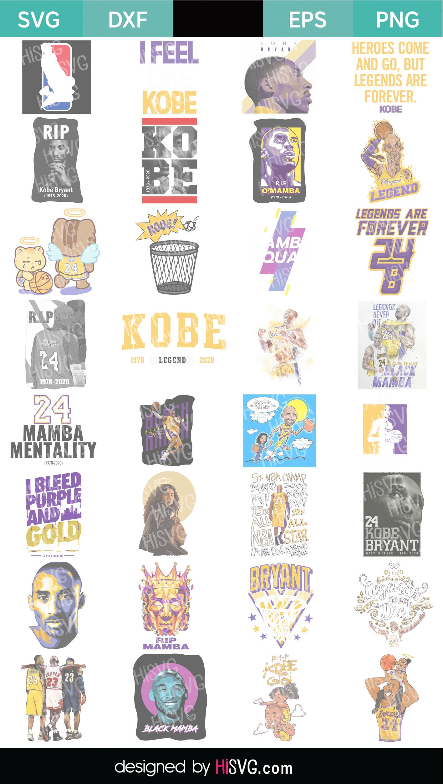 Postwall Mamba Mentality, SVG Bundle Svg ALL Files Bundle Dxf Svg Ai ...