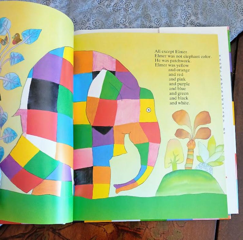 Elmer the Elephant Quilt, Book & Stuffie - Etsy