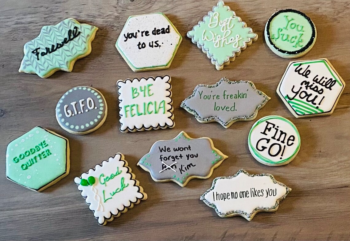 Funny Co-worker Good Bye Cookies Decorated - Etsy