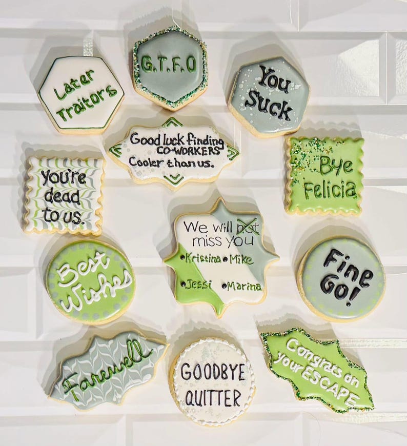 Funny Co-worker Good Bye Cookies Decorated - Etsy