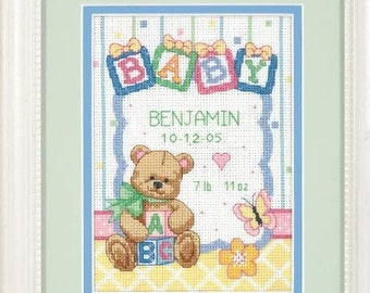 Cross Stitch Kit Bucilla Choo Choo Train Birth Record - Etsy