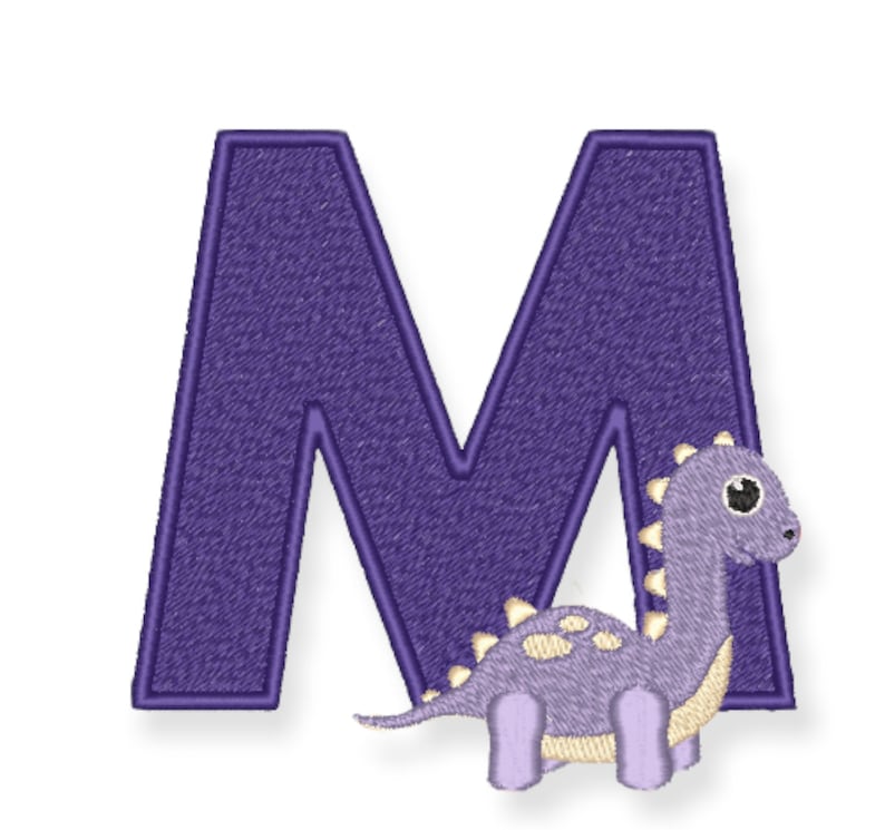 Letter M Dinosaur Embroidery Design / Baby Embroidery Design, Baby ...