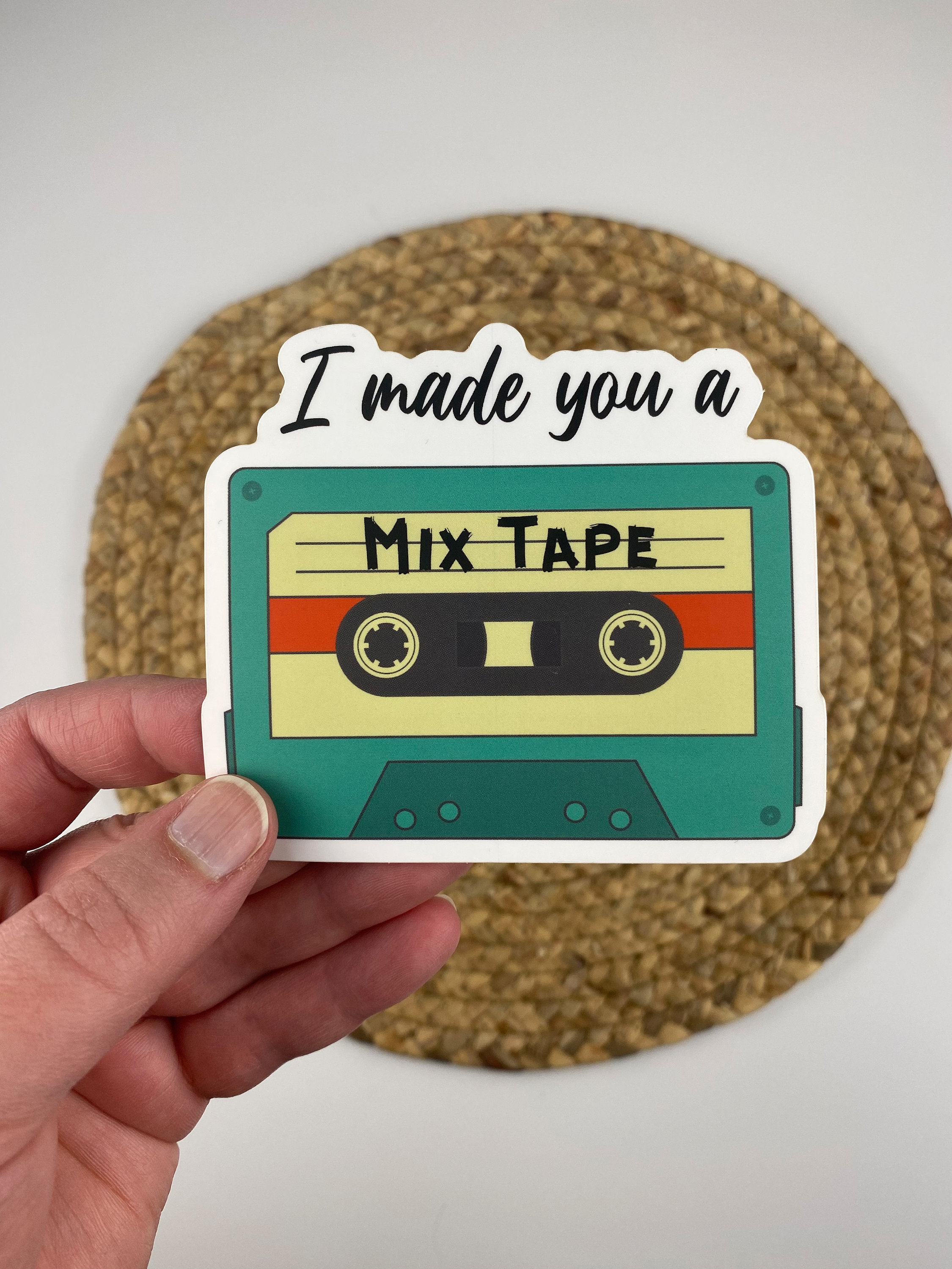 Vintage Music Lover Sticker: I Made You a Mix Tape - Etsy