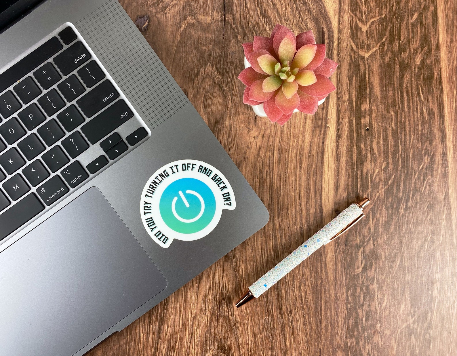 Reboot Required Sticker — Power Button Design, Funny Laptop Decal - Etsy