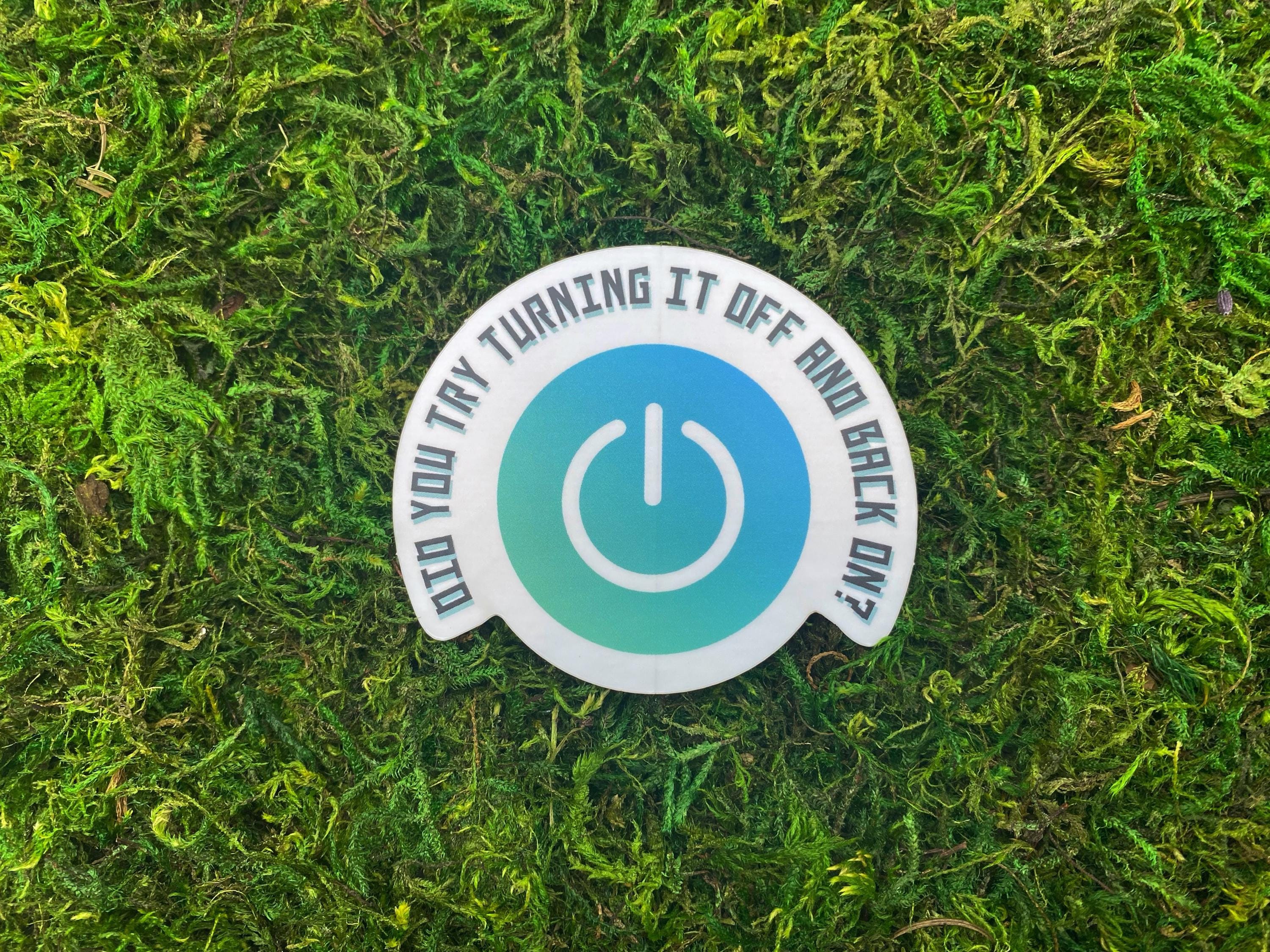 Reboot Required Sticker — Power Button Design, Funny Laptop Decal - Etsy