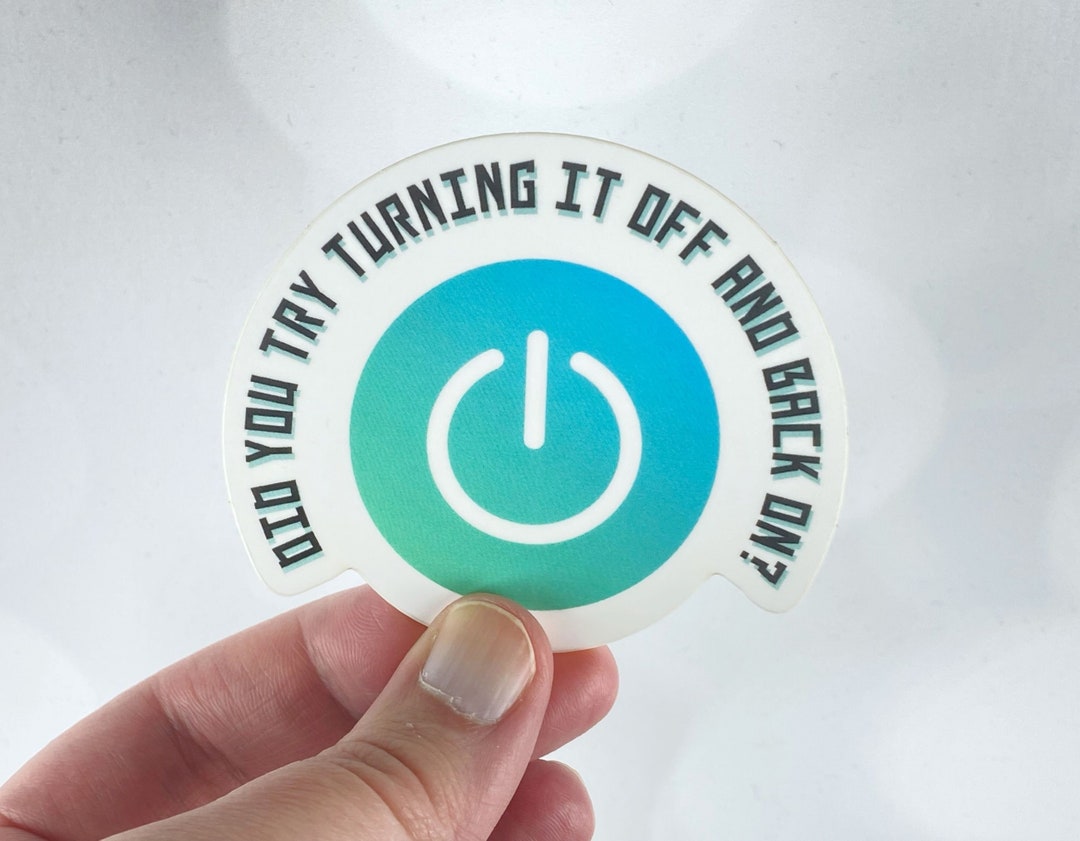 Funny Tech Support Reminder Sticker: Restart Required - Etsy