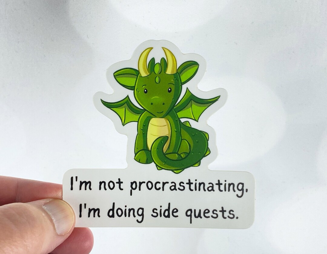 Gamer's Procrastination Sticker: Side Quests FTW - Etsy