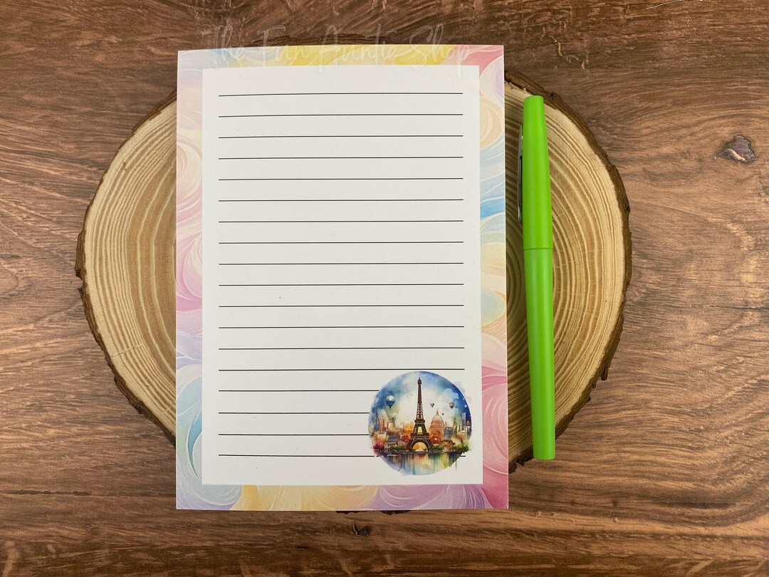 Eiffel Tower Watercolor Notepad: 5x7 Inch Parisian Charm - Etsy