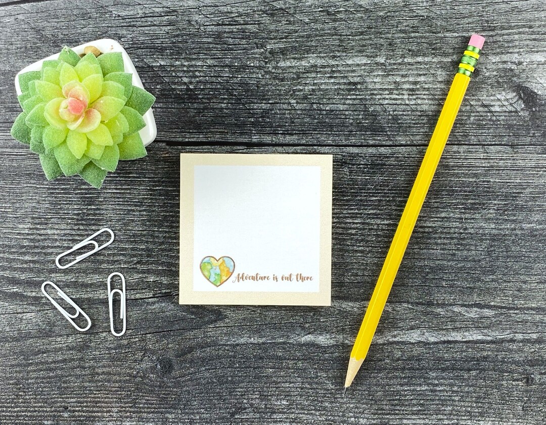 Positive Vibes Sticky Notes: Let the Adventure Begin - Etsy