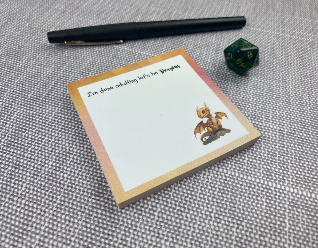 Dragon-inspired Sticky Notes - Ideal for Fantasy Lovers - Etsy