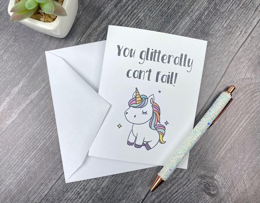 Magical Unicorn Encouragement Greeting Card - Etsy